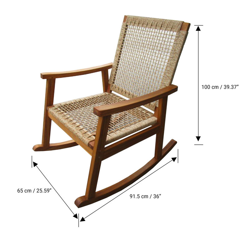 Bay Isle Home™ Tribeca Teak Rocking Chair | Wayfair