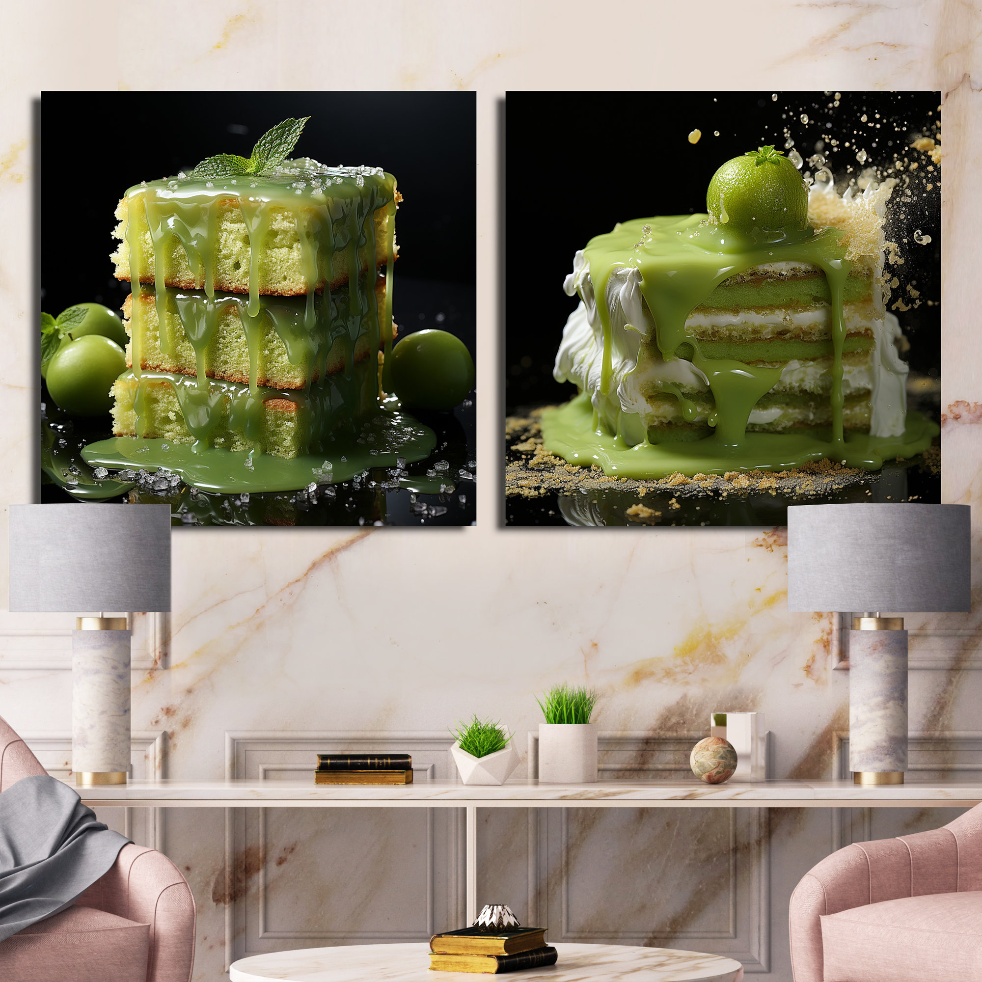 Latitude Run® Infusion Green Dessert Cake - Baking/Baked Goods Square ...