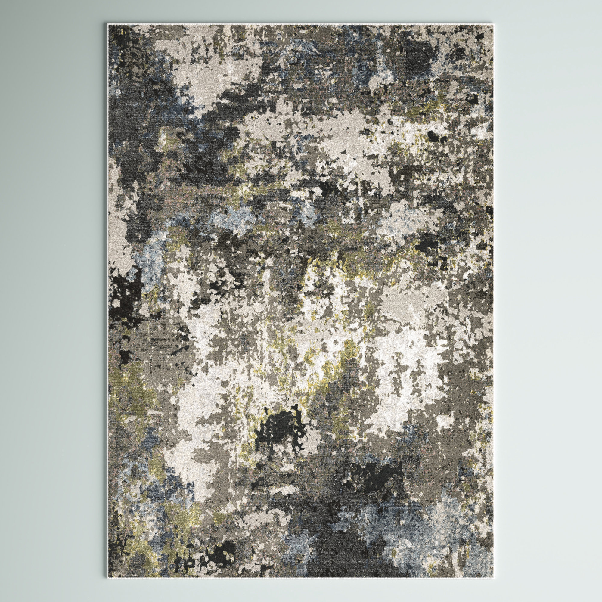 Steelside™ Belinda Gray/Green Area Rug & Reviews | Wayfair
