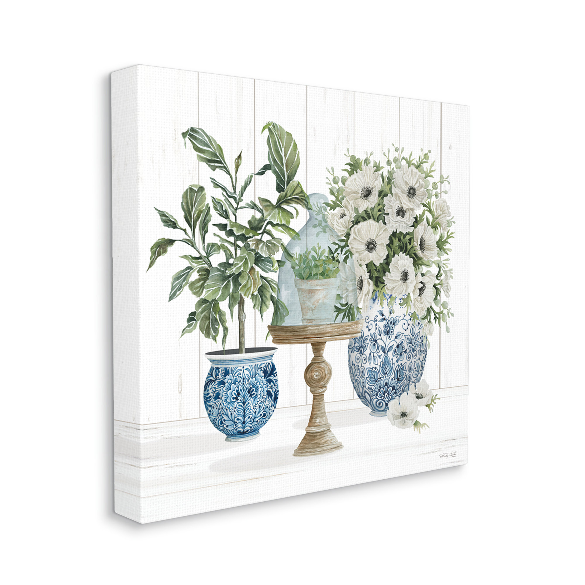 Stupell Industries Farmhouse Blooms Anemone Flowers by Cindy Jacobs ...