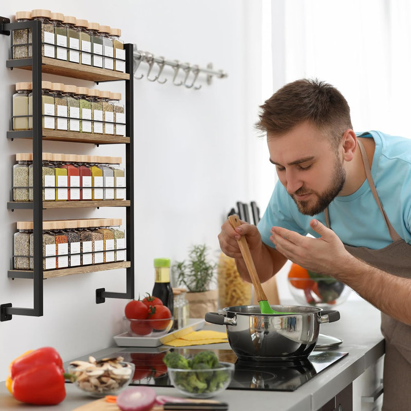 17 Stories Space Saving Spice Rack Organizer Shelf For Wall Mount ...