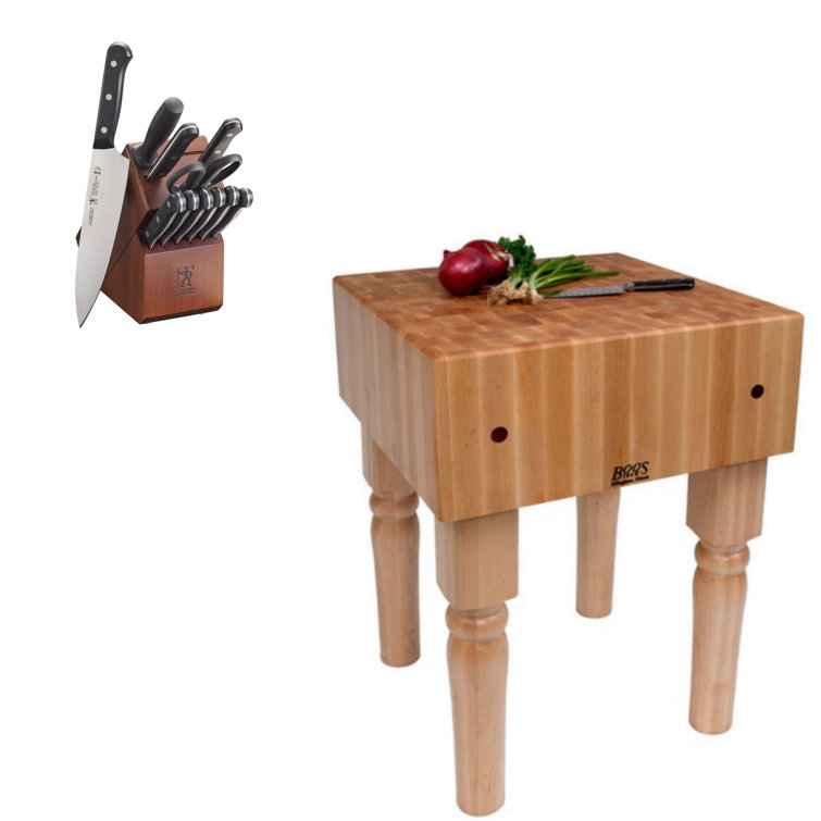 John Boos Butcher Blocks Solid Wood Prep Table | Wayfair