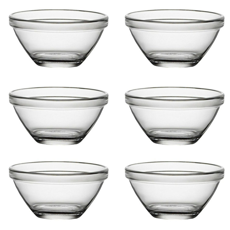 Bormioli Rocco 6Bormioli Pompei Stackable Glass Mini Small Bowls ...