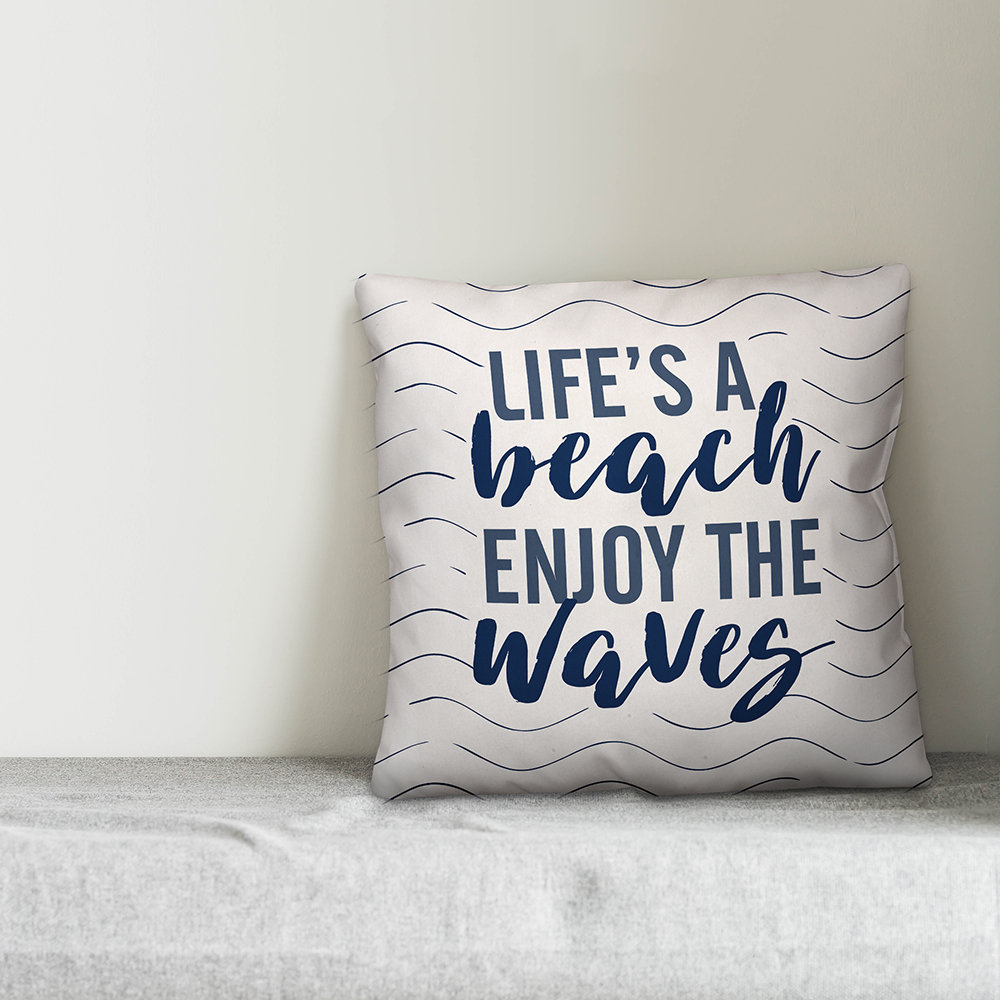 Designs Direct Creative Group Life's a Beach Enjoy the Waves 18" Throw ...