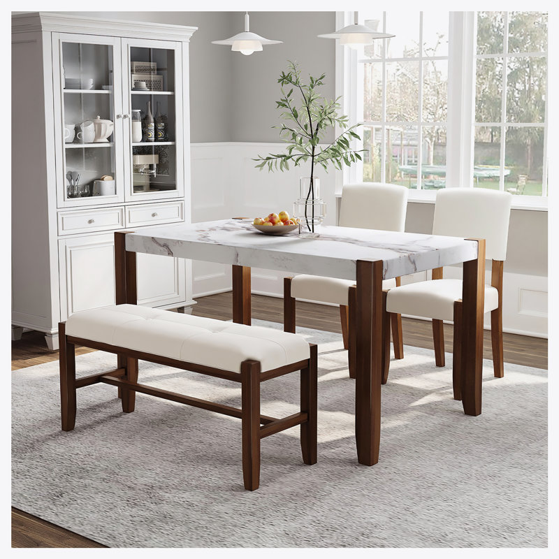 George Oliver 4 Pieces Dining Table Sets, with Fixed Table | Wayfair