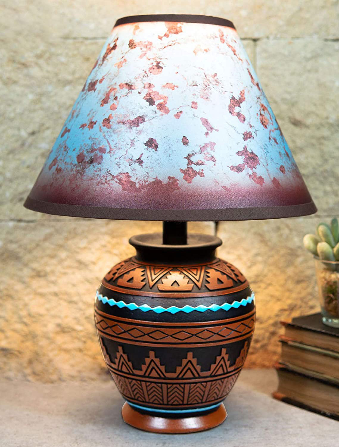 Foundry Select Arahant 15" Black/Brown Table Lamp | Wayfair