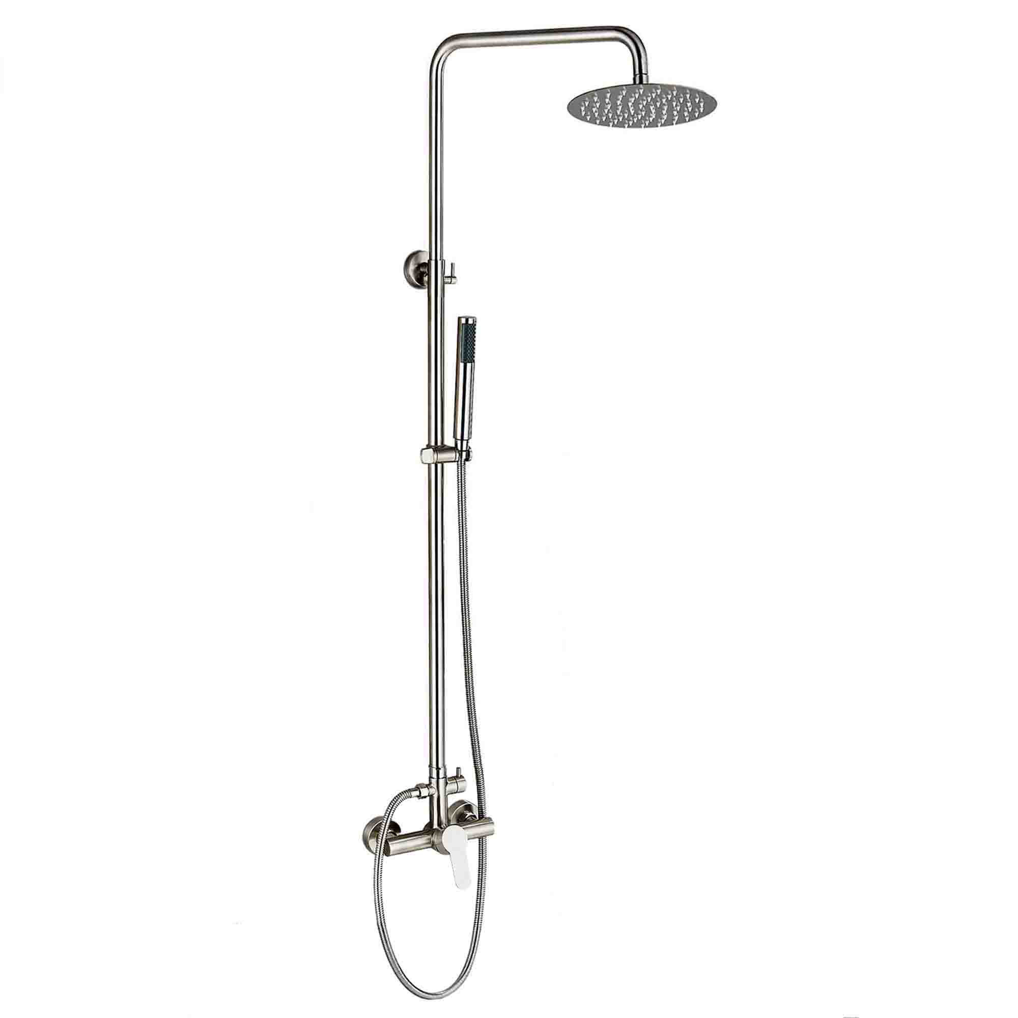 MORLOD Single Handle Stainless Steel Wall Mounted Outdoor Showers | Wayfair