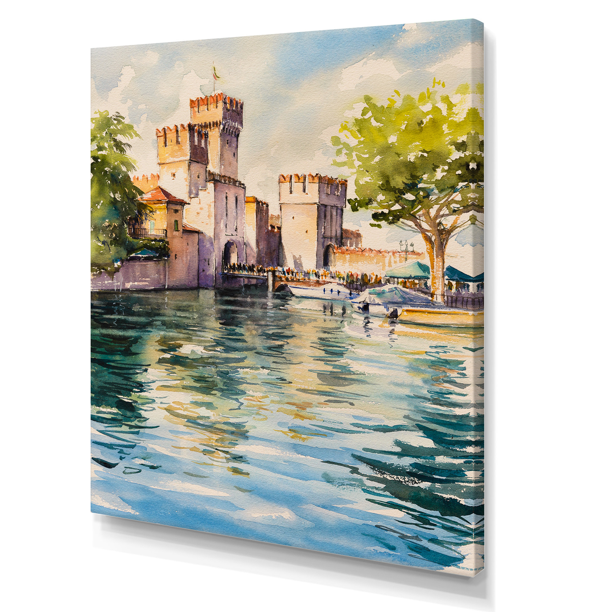 Winston Porter Italy Medieval Castle On Water - Nautical & Coastal ...