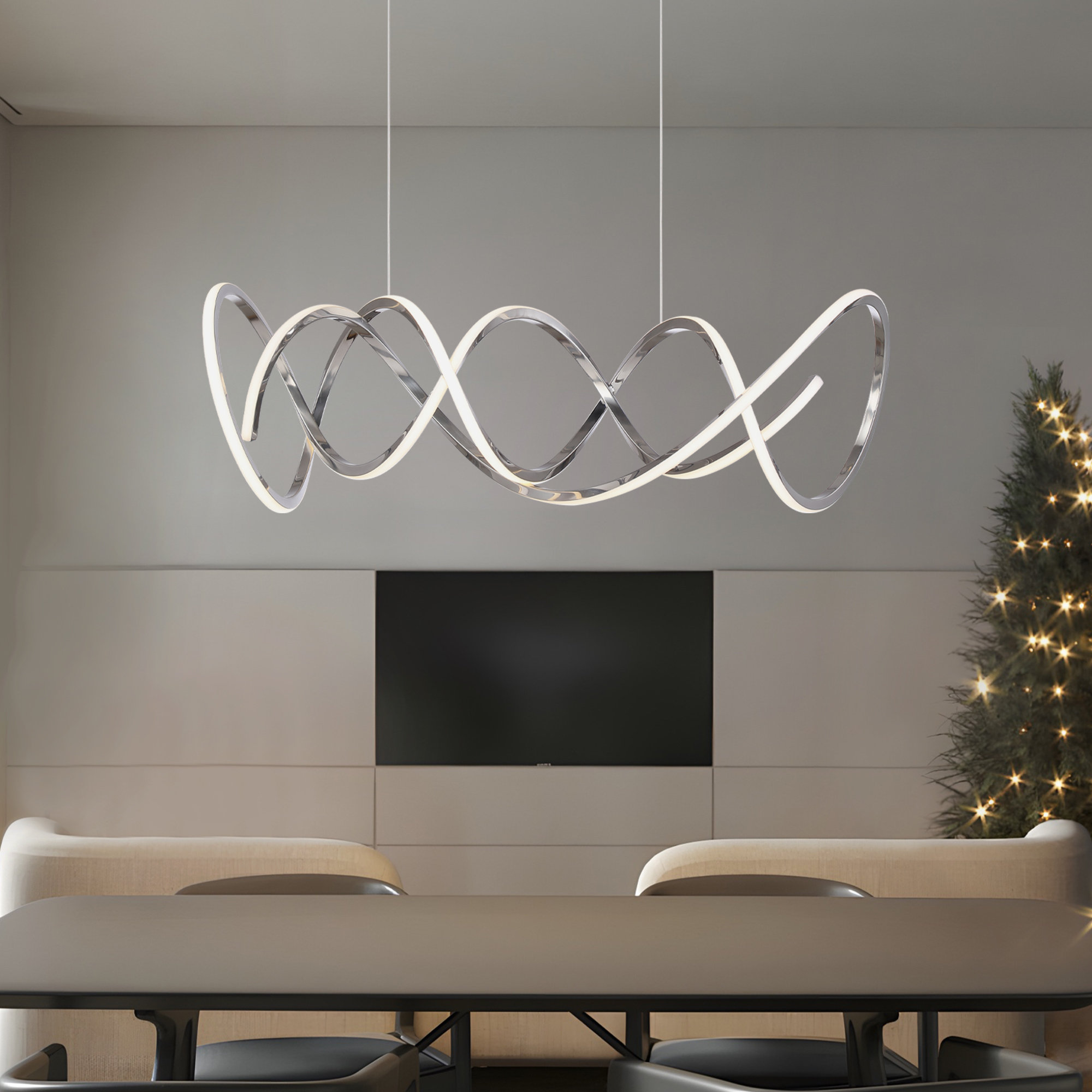 Ivy Bronx Lelea 33.4 Inch Signature Sweep Across LED Integrated ...