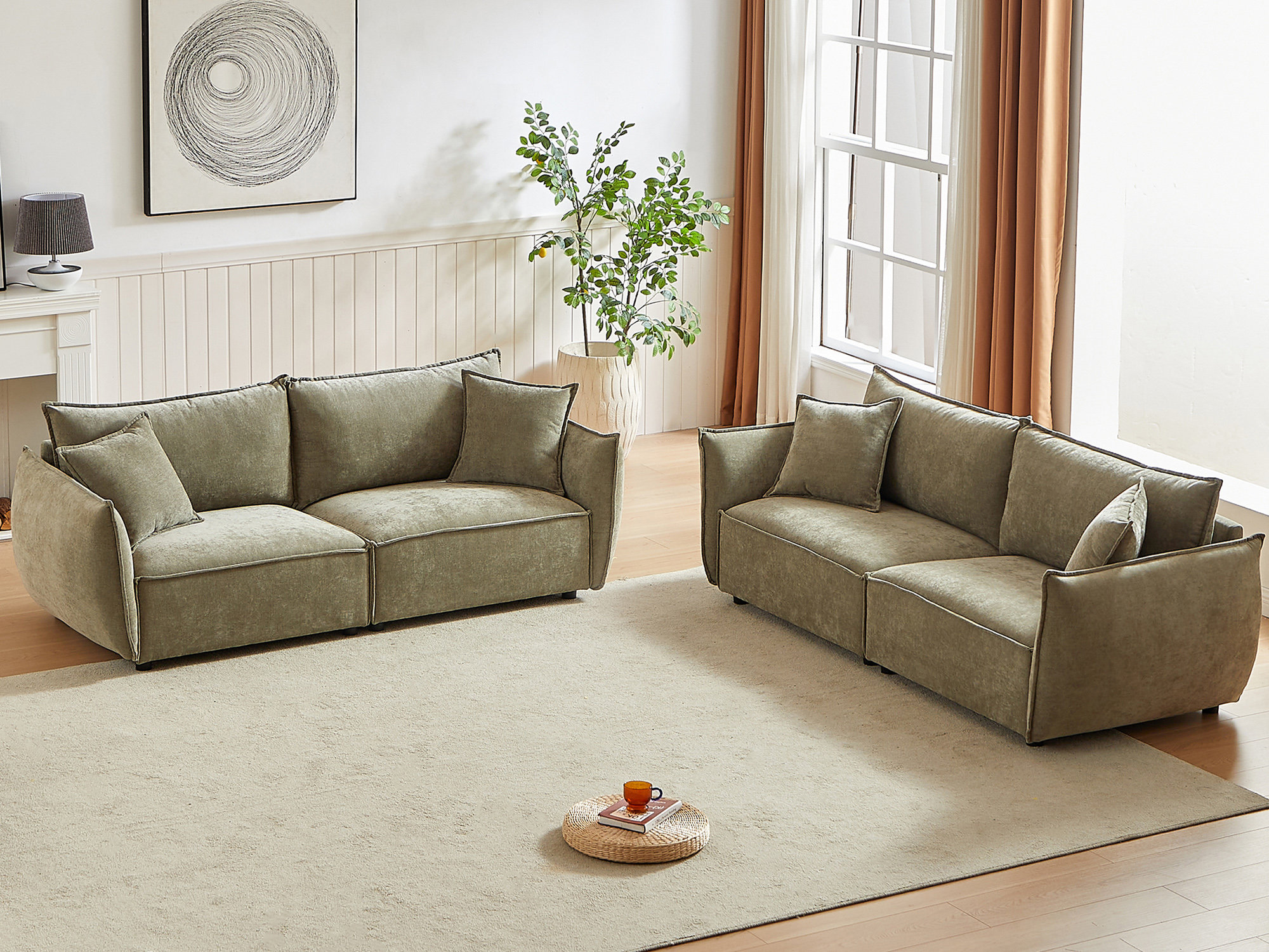 Latitude Run® 2 - Piece Linen Living Room Set | Wayfair