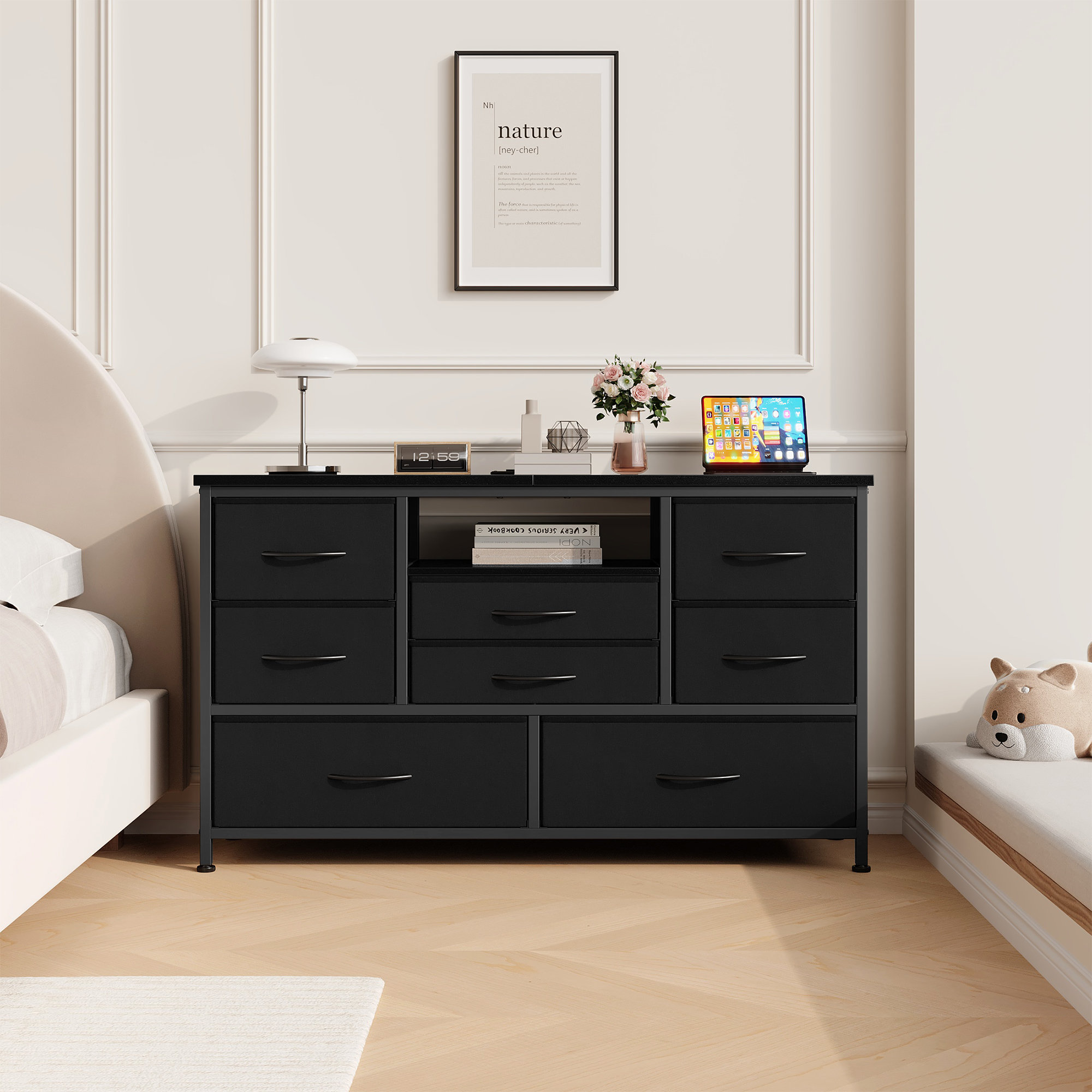 Espiron Optimum 8 Dresser Tv Stand Console Table With Power Outlet ...