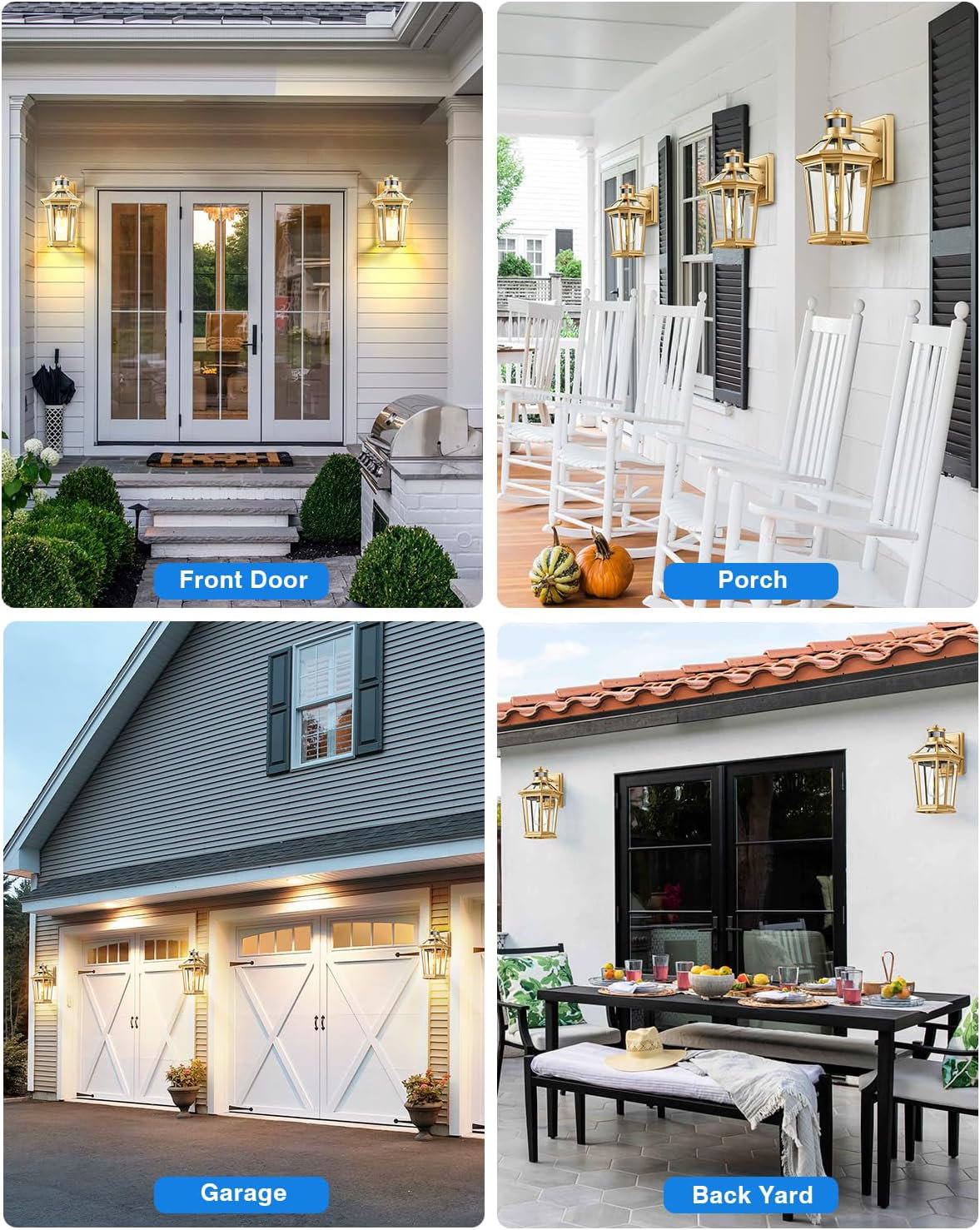 Wildon Home® Motion Sensor Exterior Light Fixture, 2 Pack Dusk To Dawn ...