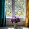 Ebern Designs Retro Pink Rose Window Privacy Film 16.93X39.37 Inch | 3D ...