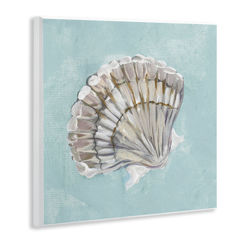 Stupell Industries Brushed Clam Shell Wall Plaque Art by Julie DeRice ...