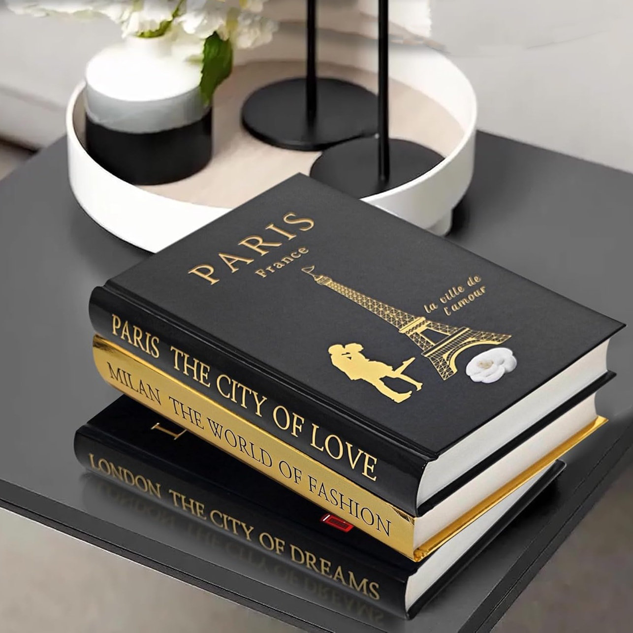 Latitude Run® Decorative Books Set of 3 for Coffee Table | Wayfair
