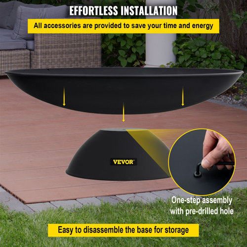 VEVOR 30'' Round Iron Fire Pit Accessory | Wayfair