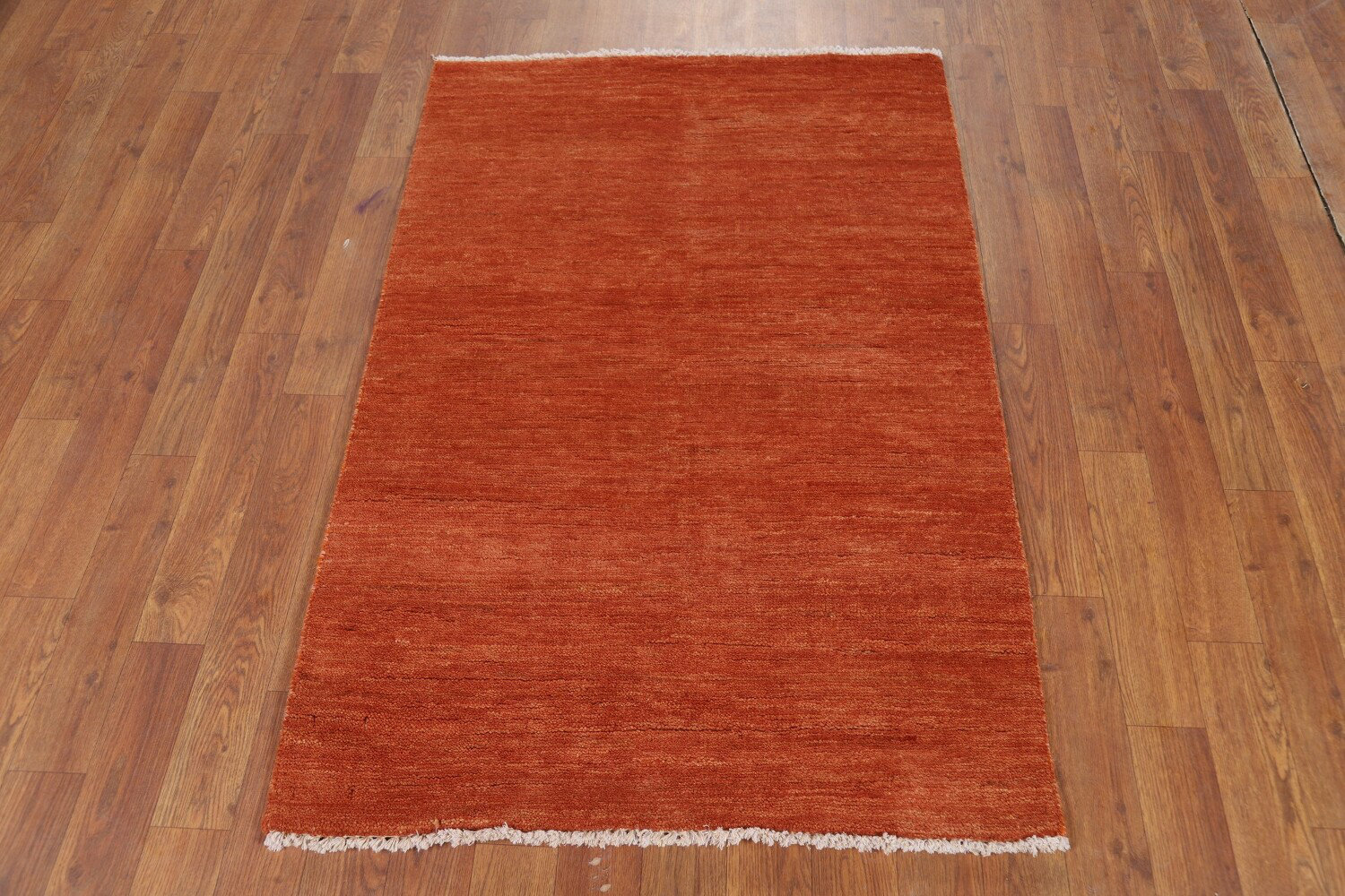 Hokku Designs Orange Wool Gabbeh Style Modern Accent Rug 3x4 | Wayfair