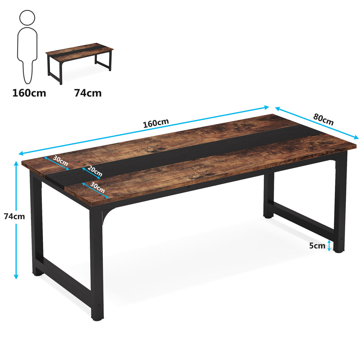 Latitude Run Aalderk Rectangle Computer Desk & Reviews | Wayfair.co.uk