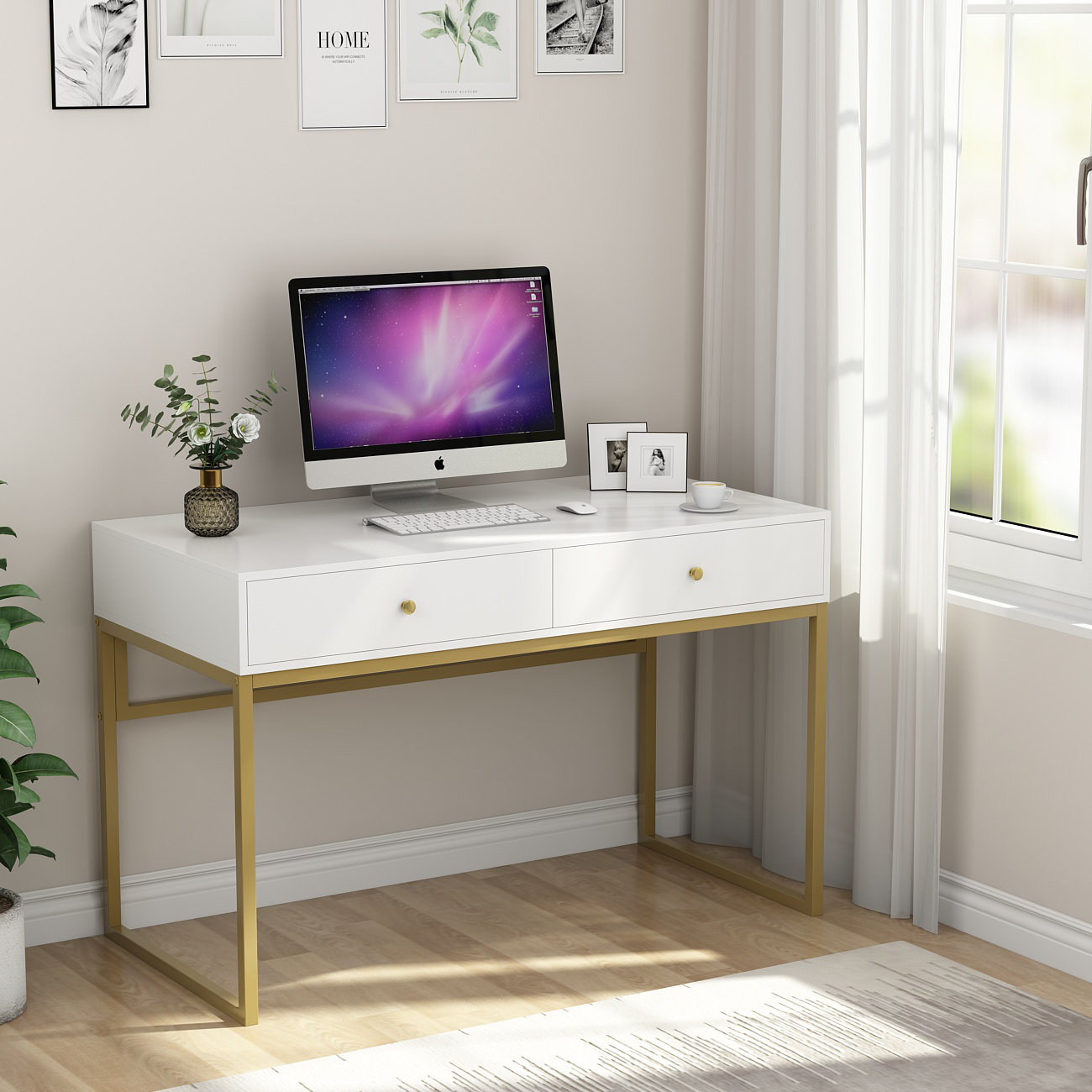 Everly Quinn Modern Desk | Wayfair