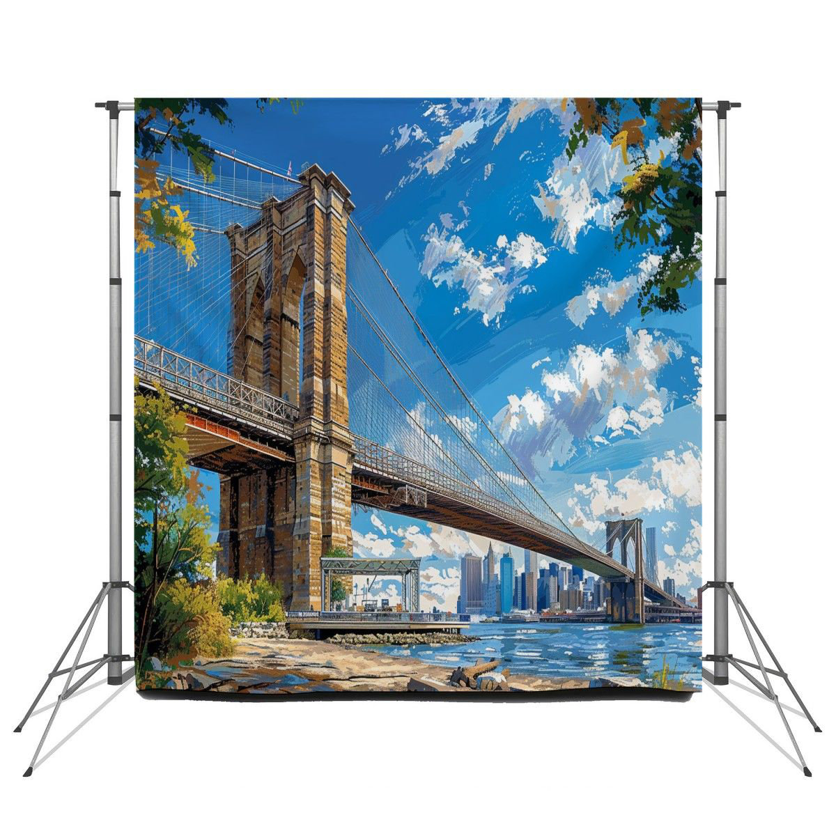 VisionDecor Brooklyn Bridge Backdrop Landmark Large Iconic Architecture ...