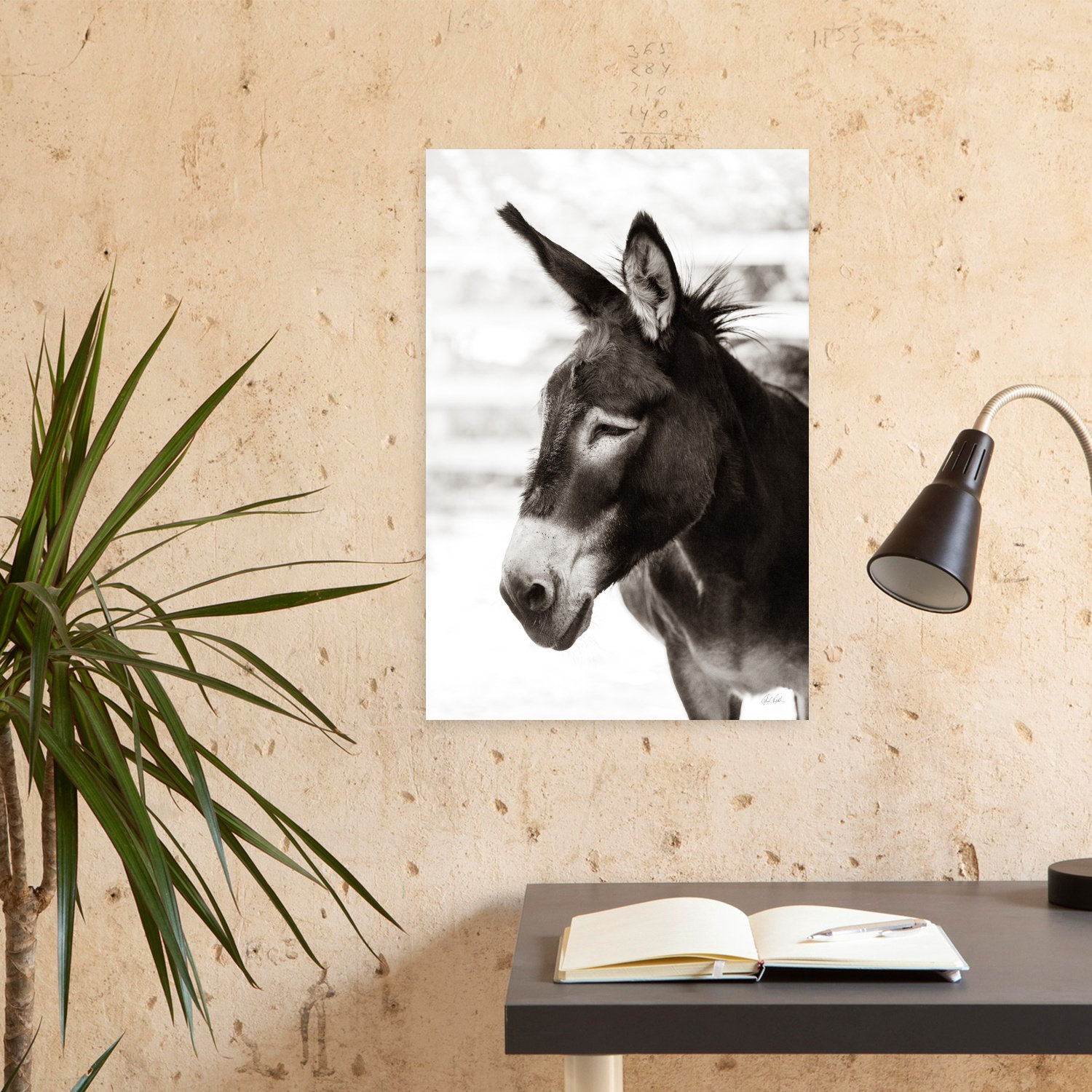 Ophelia & Co. Little Donkey VII Abstract Contemporary Animal Landscape ...