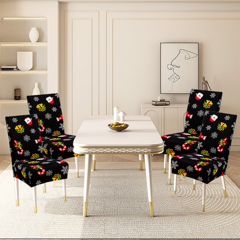The Holiday Aisle® Box Cushion Dining Chair Slipcover | Wayfair