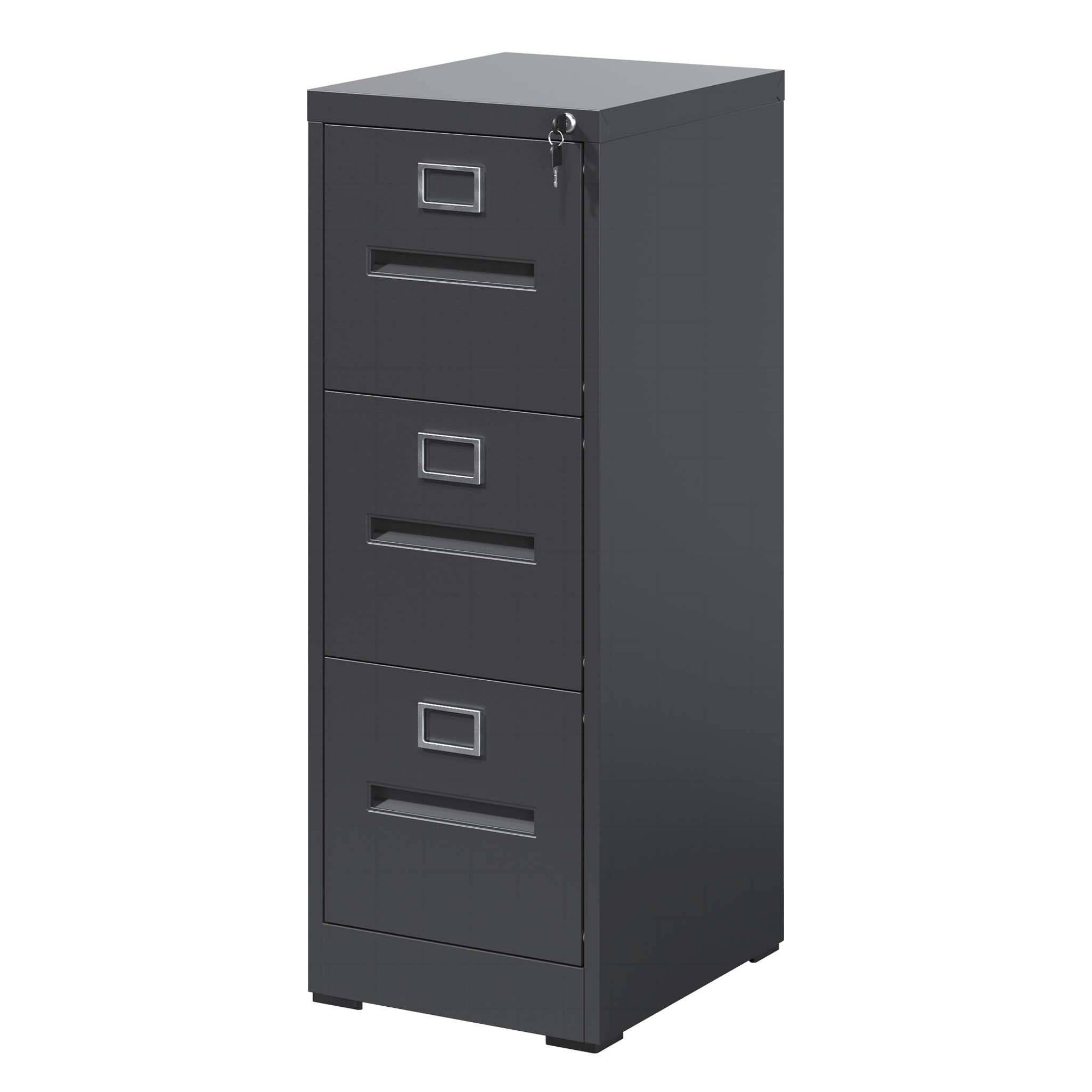 Latitude Run® 3 Drawer File Cabinet with Lock Metal Vertical File ...