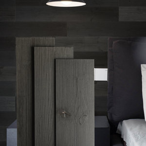 Dark Wood Wall Paneling You'll Love | Wayfair