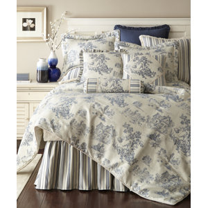 Blue Toile Bedding You'll Love | Wayfair
