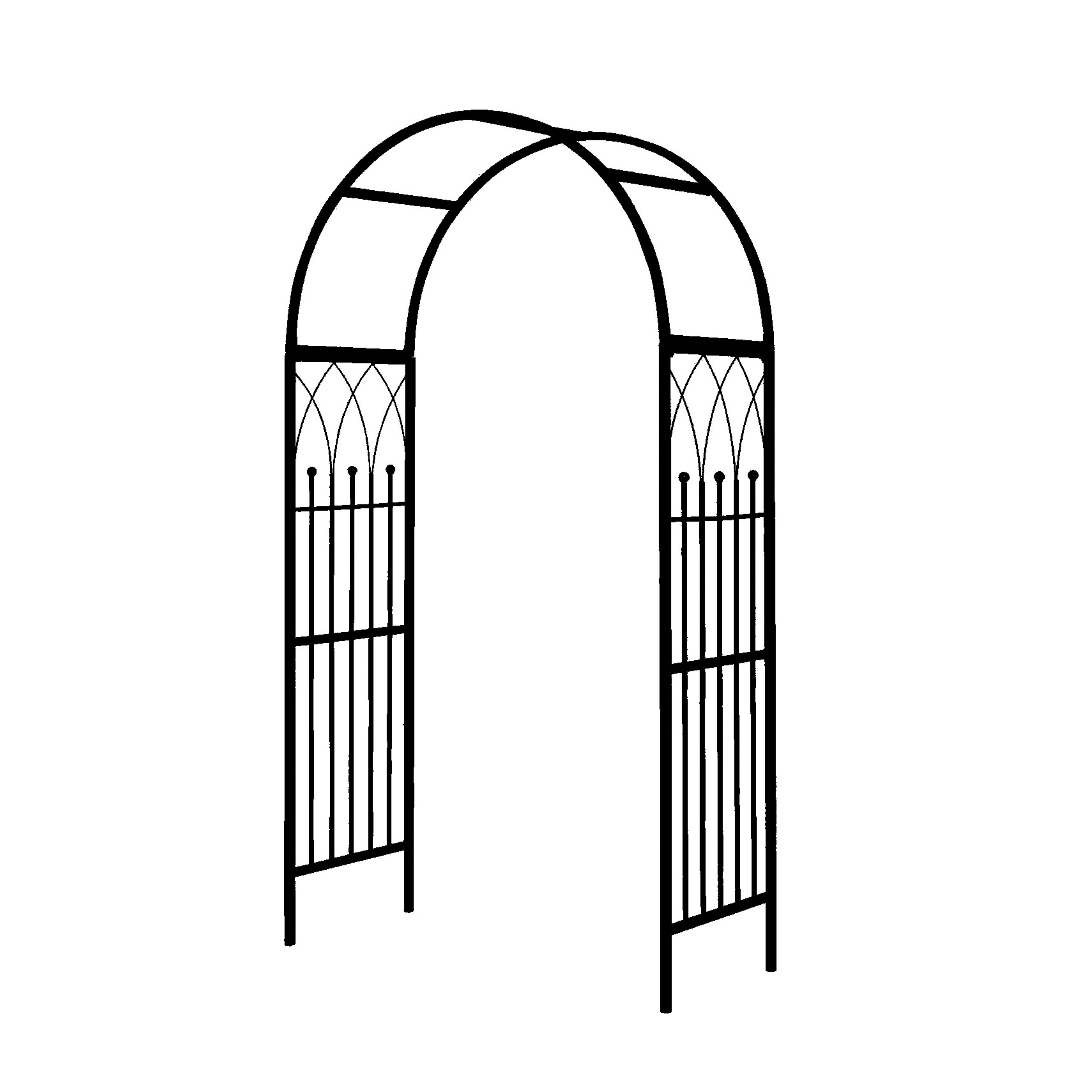 World Source Partners 40'' W x 22'' D Metal Arbor in Black | Wayfair