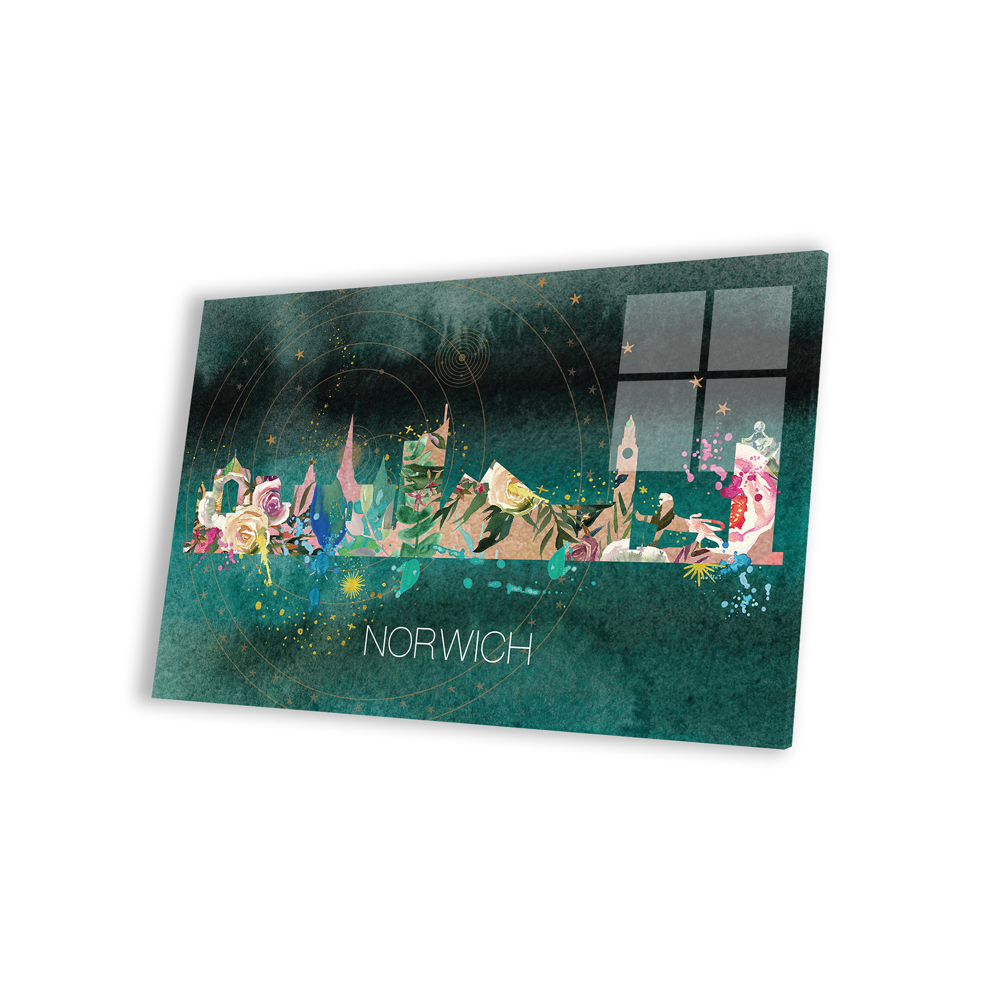 Trinx Norwich Skyline On Plastic / Acrylic by Natalie Ryan Print | Wayfair