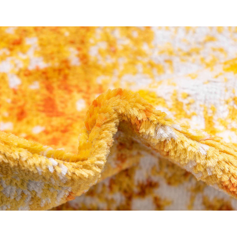 Mistana™ Brandt Performance Yellow/Orange Rug & Reviews | Wayfair