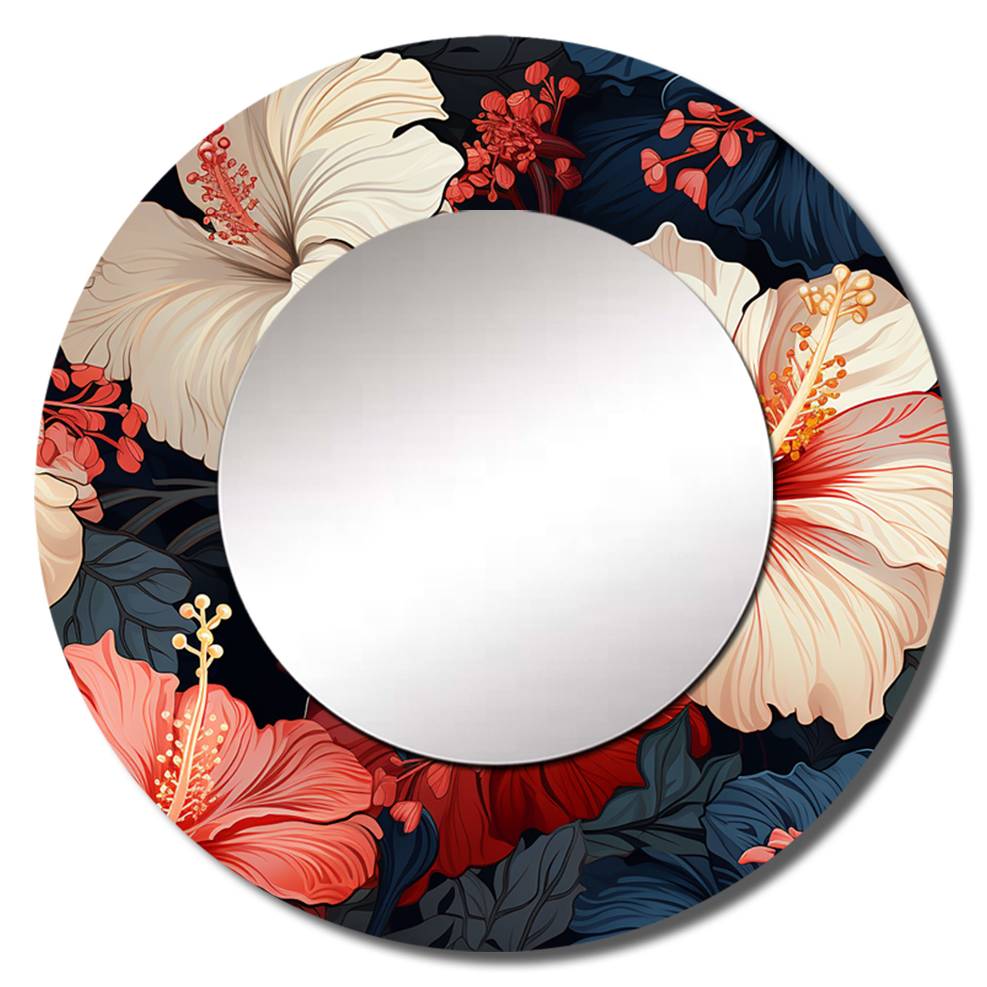 Design Art Hibiscus Twilight Ii Tropical Pattern - tropical Decorative ...
