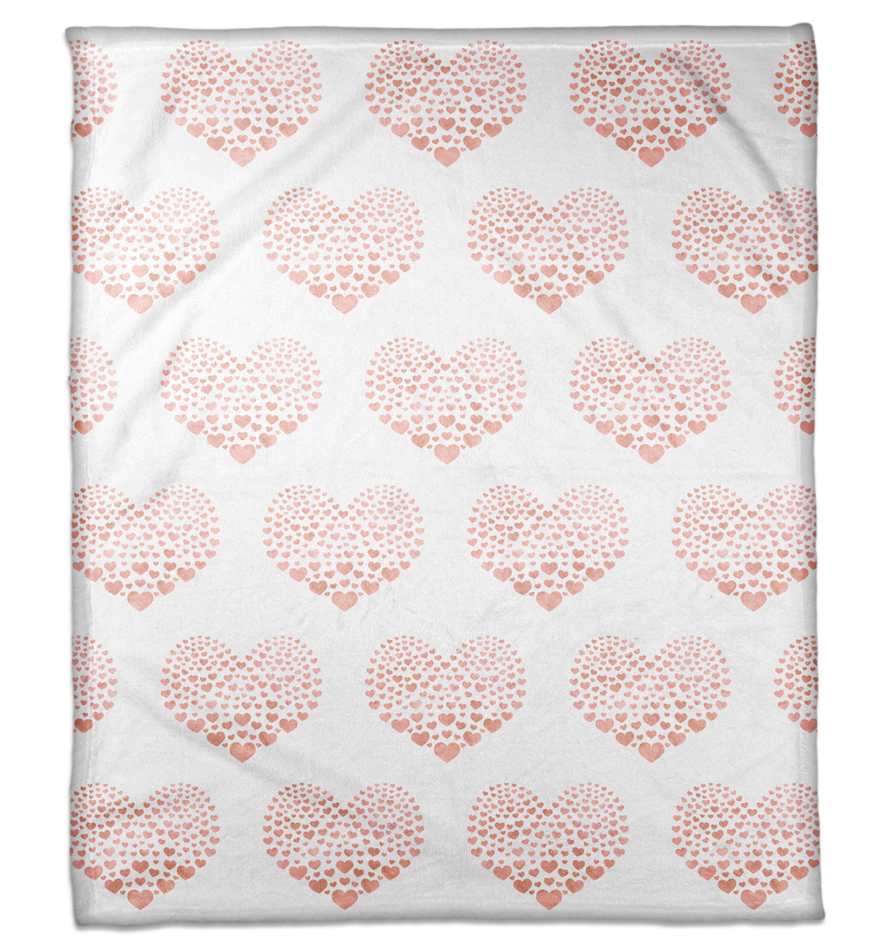 Designs Direct Creative Group Tiny Hearts Heart Fleece Throw | Wayfair
