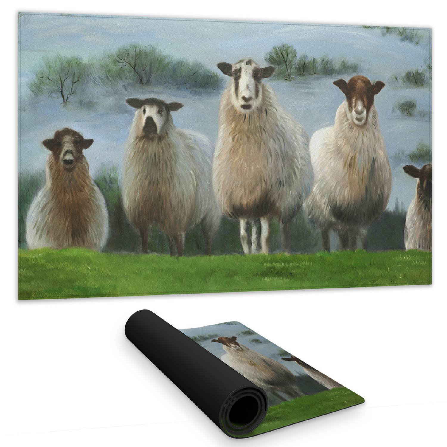 Begin Edition International Inc. Flock of sheep - 14.00"x24.25" Desk ...