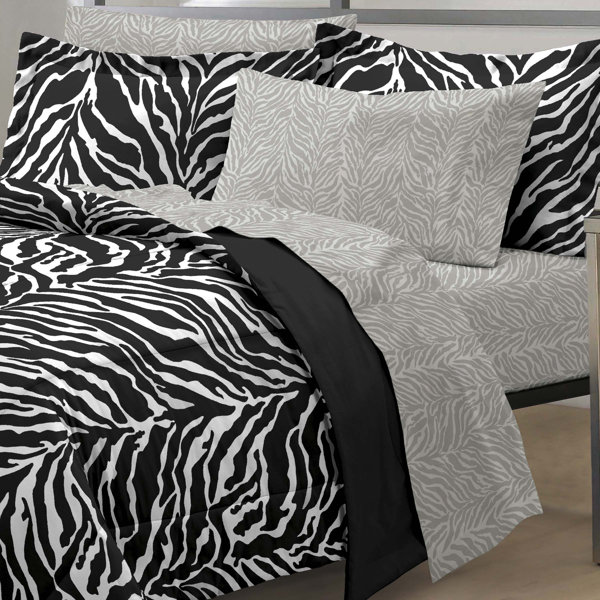 My Room Zebra Modern & Contemporary Animal Print Comforter Set ...