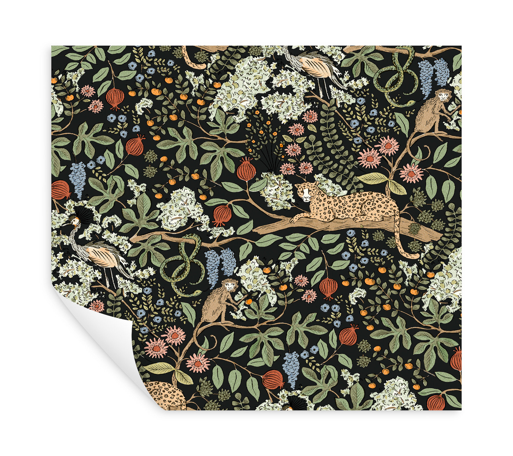 Rifle Paper Co. Safari Black Jungle Toile Premium Peel and Stick ...