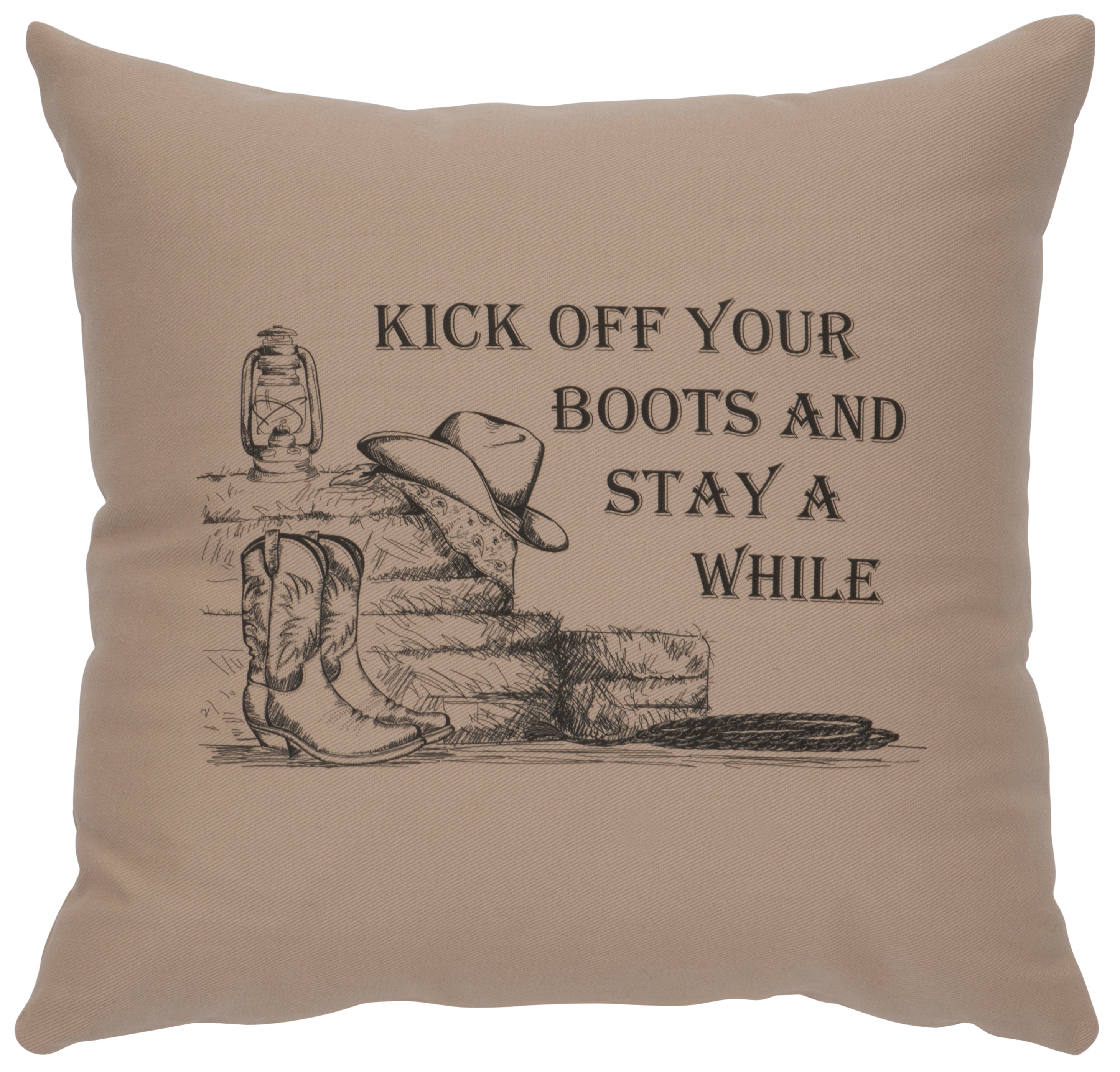 Wooded River Kick Off Boots Cotton Pillow | Wayfair
