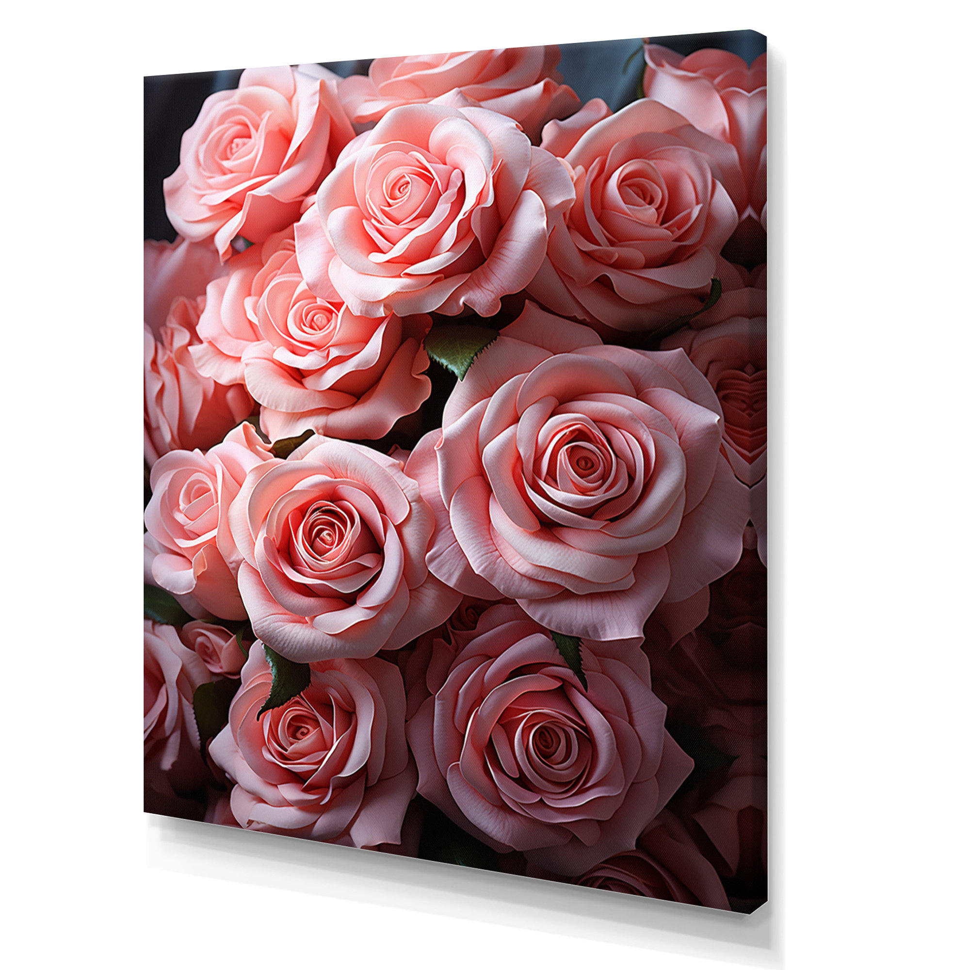 House of Hampton® Ieva Pink Graceful Roses Bouquet - Print on Canvas ...