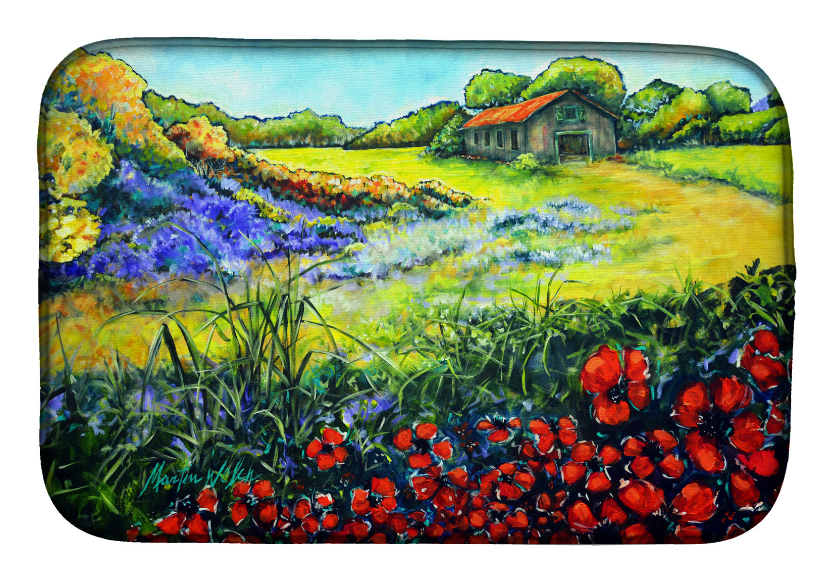 Caroline's Treasures Martin Welch New Artwork Drying Mat | Wayfair