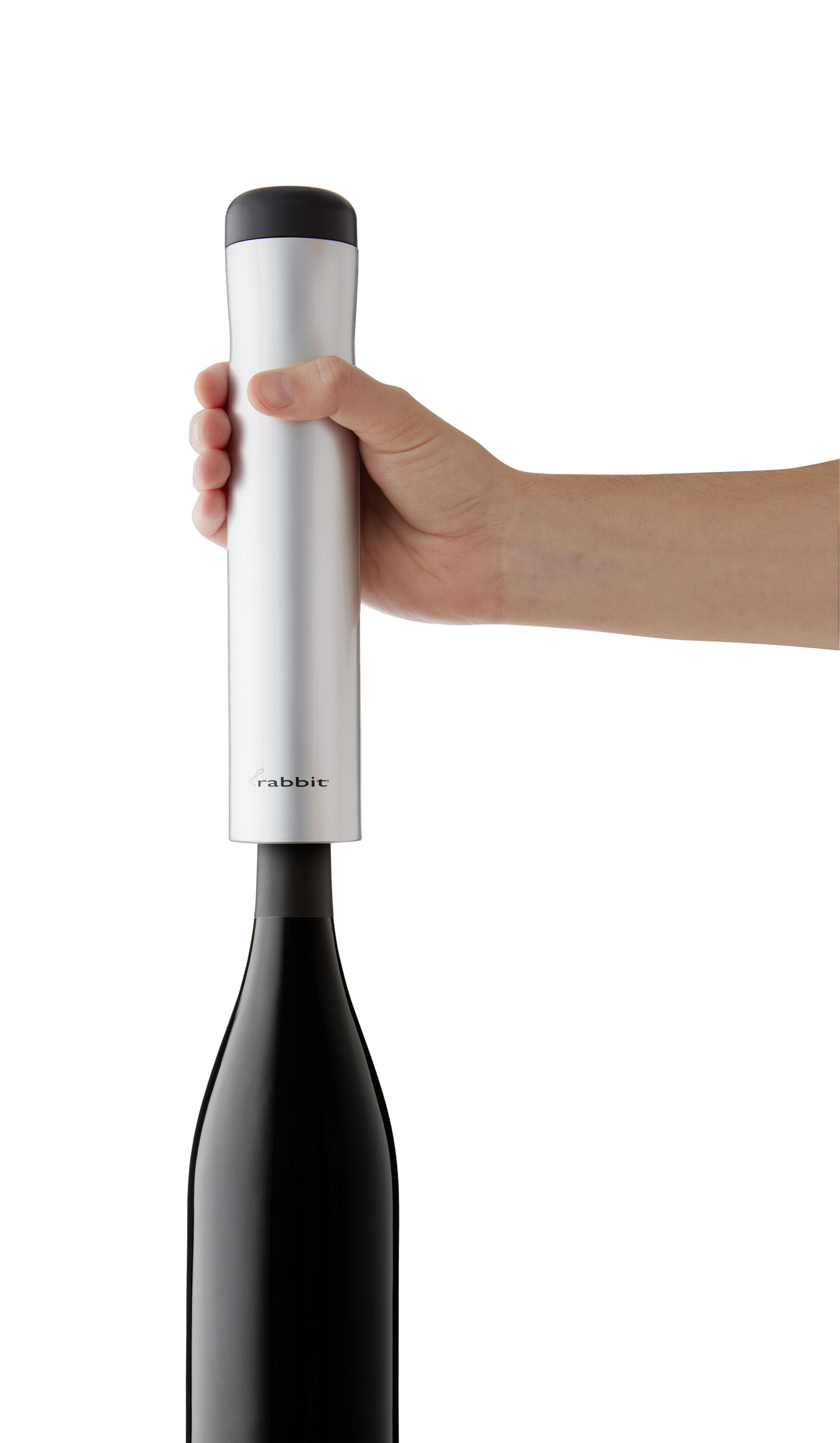 Rabbit Compact Automatic Electric Corkscrew Wine Bottle Opener, Silver ...