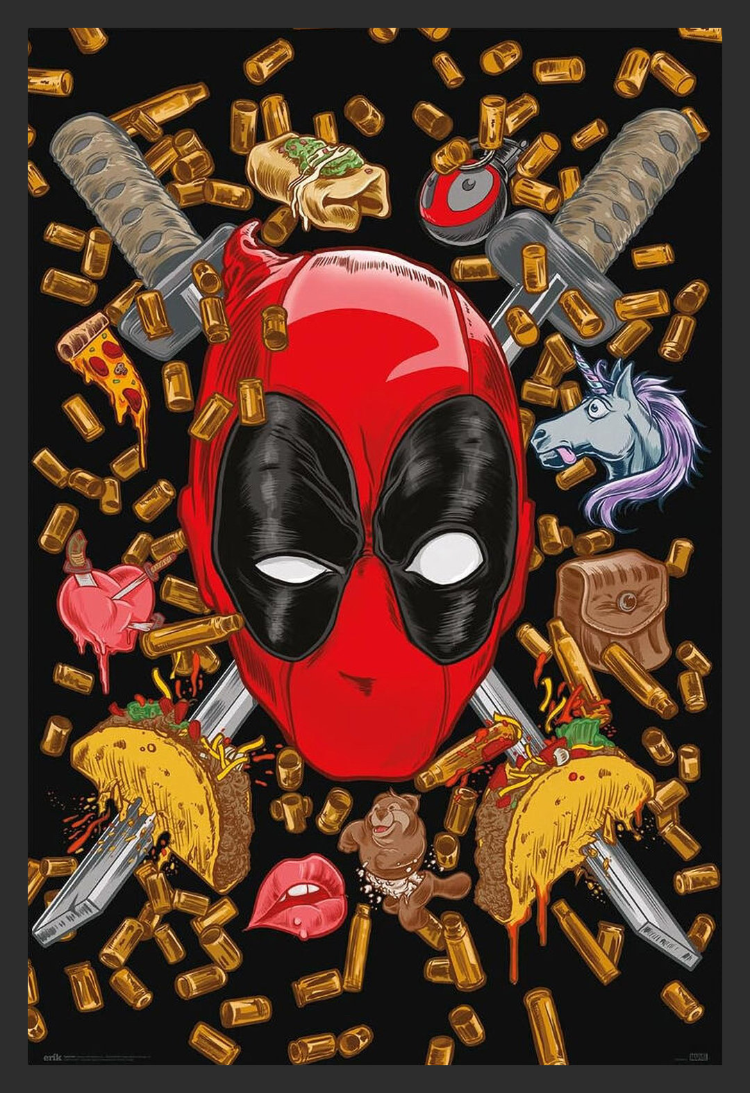 Buy Art For Less Plexi " Deadpool - Bullets And Chimichangas " on Paper ...
