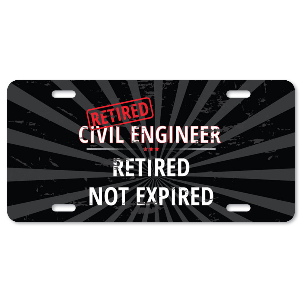 SignMission Retired Civil Engineer Aluminum Plate Frame | Wayfair