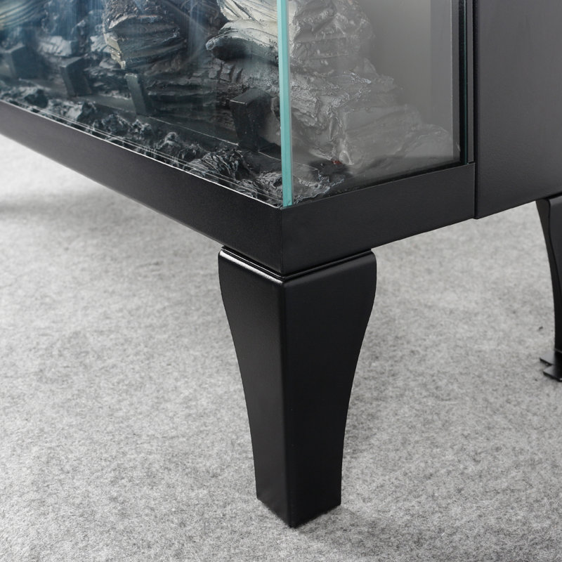 Winston Porter 24 Inch Three Sided Glass Electric Fireplace With Feet ...