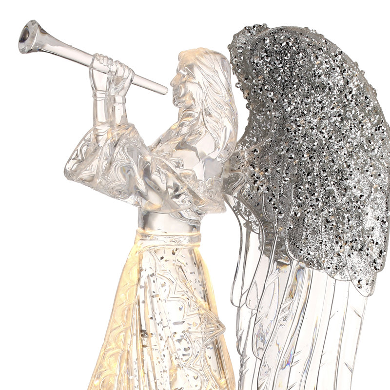 The Holiday Aisle® 14" LED Angel Water Globe | Wayfair