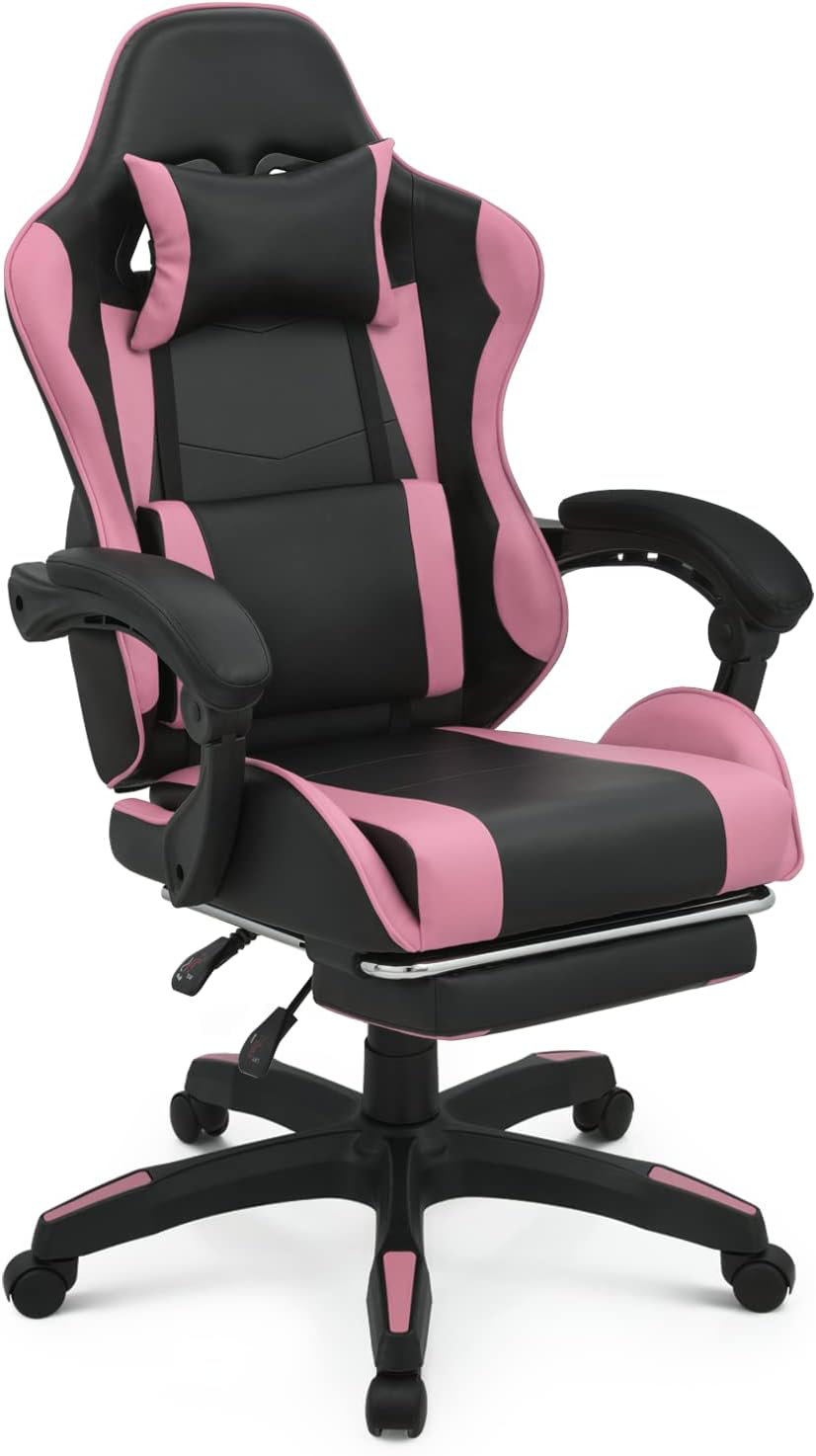 Inbox Zero Gaming Chair with Headrest & Lumbar Support Ergonomic ...