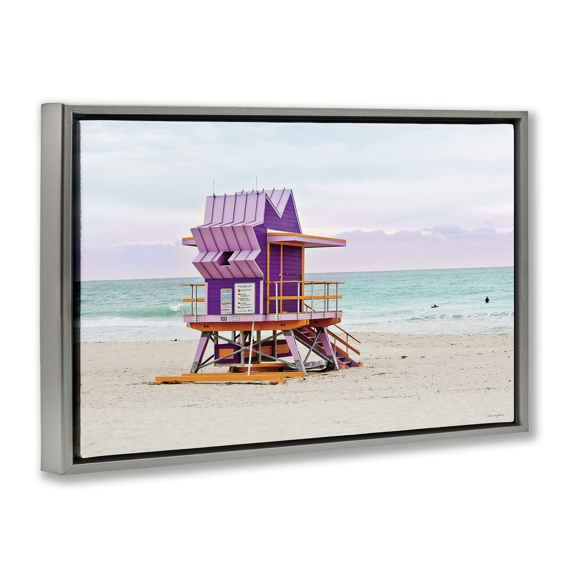 Latitude Run® Purple Lifeguard Building Floating Frame, design by Seven ...
