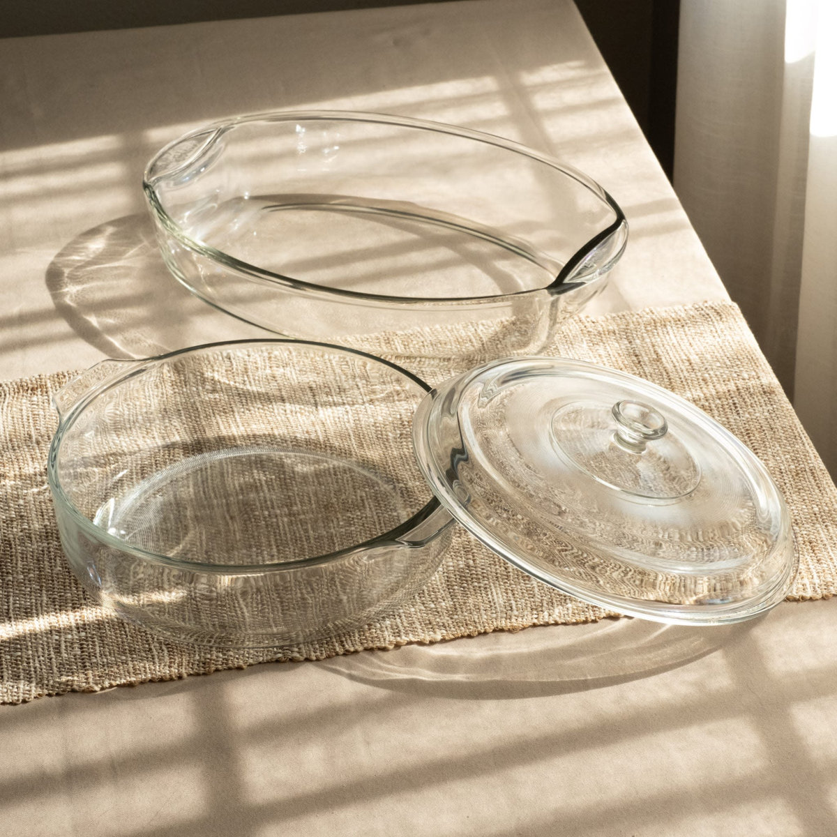 Libbey Baker's Basics 2-Piece Glass Casserole Baking Dish Set With 1 ...