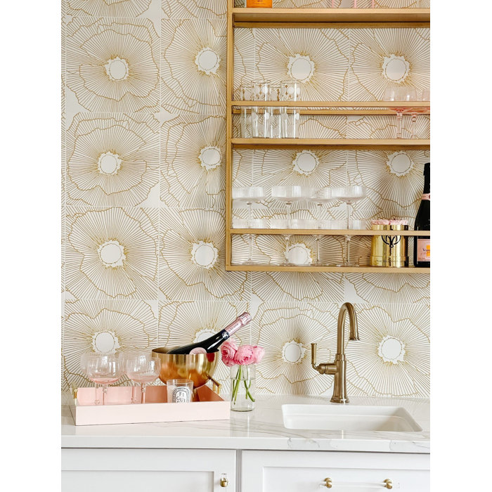 Audrey Lane Astaire Spritz 12" x 12" Straight Edge Porcelain Singular ...