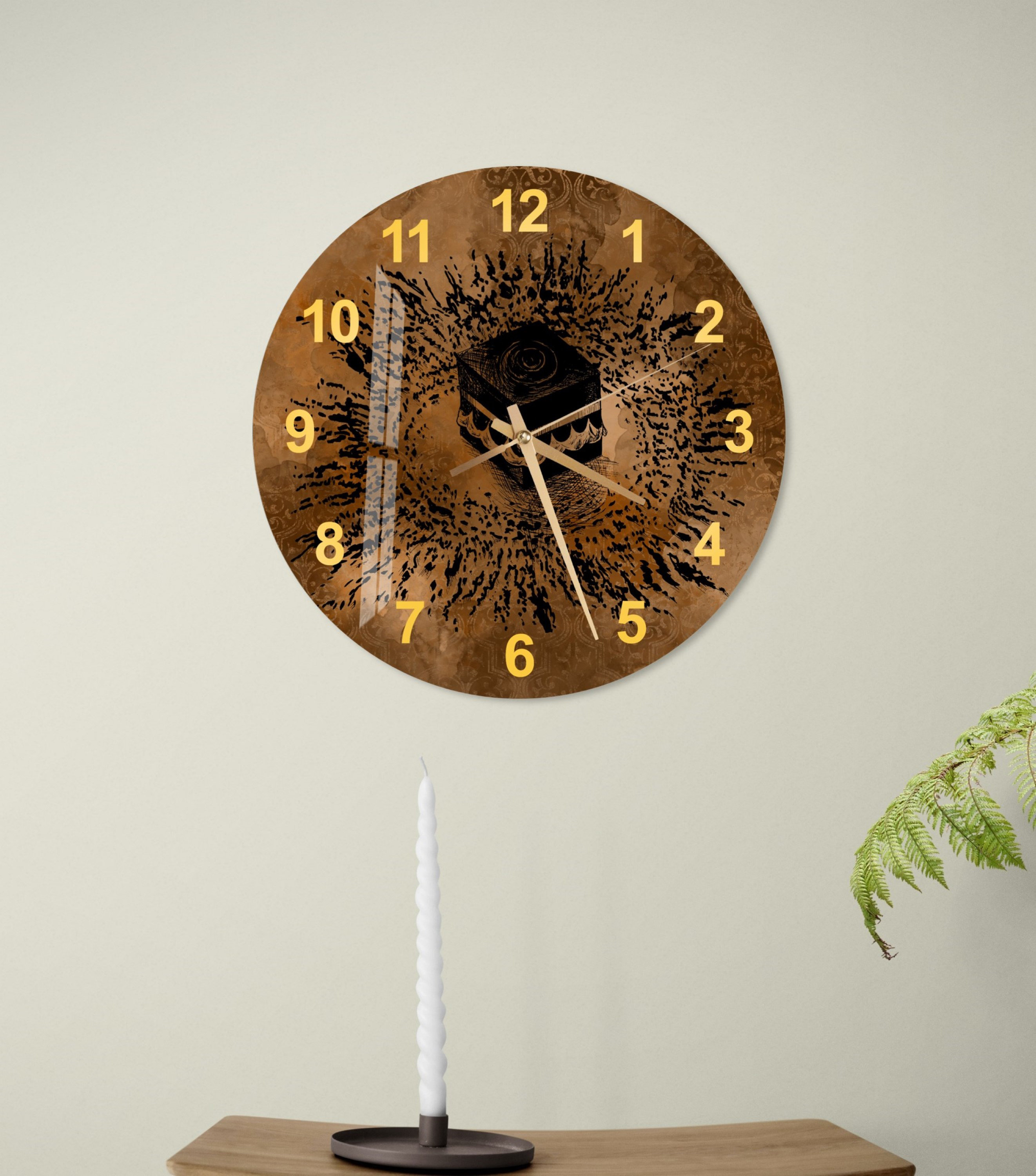 17 Stories Islamic Wall Clock with Kaaba Design, Sharmine Tempered ...